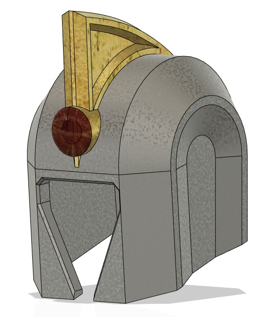 Dummy 13 ridged helmet with "gem" by Katrine | Download free STL model ...