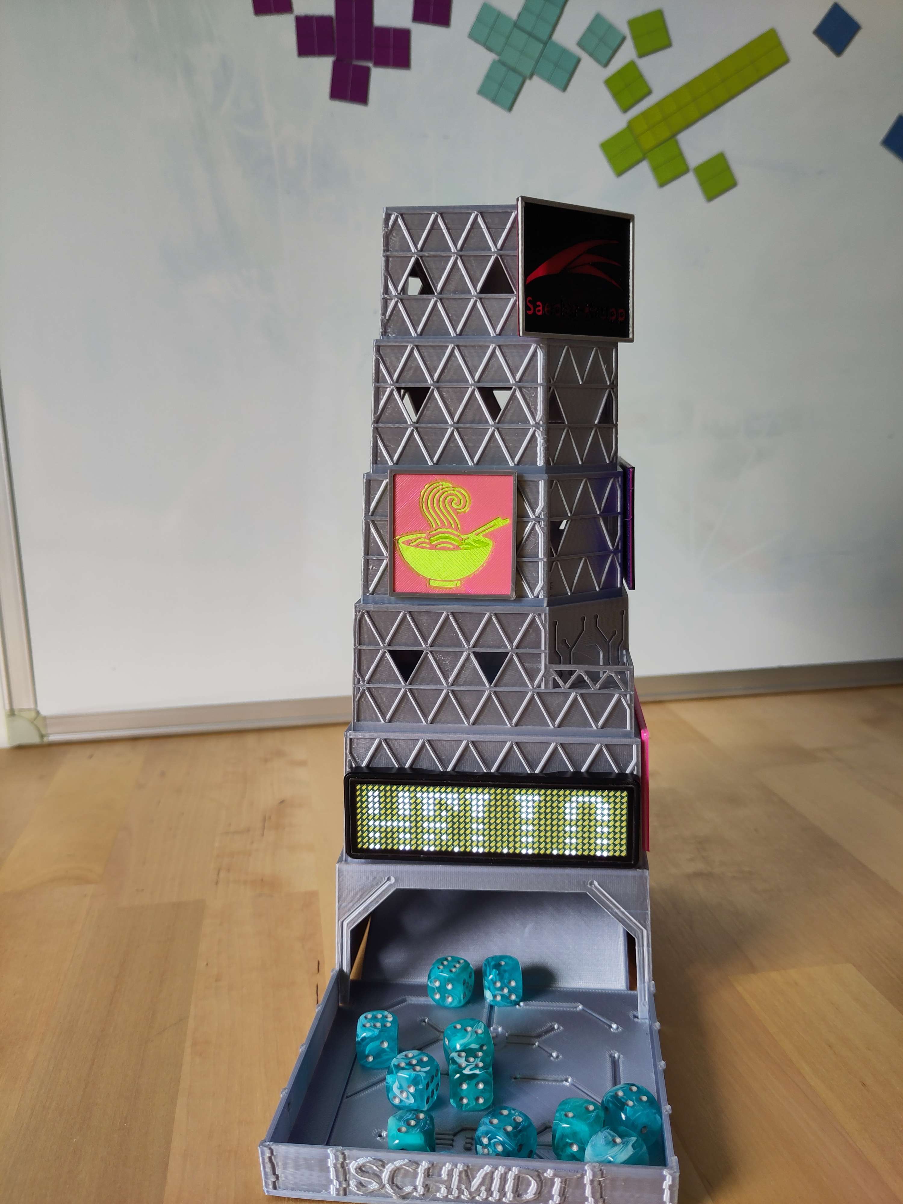 Collapsible skyscraper dice tower by QR | Download free STL model ...