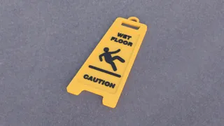 Miniature "Caution Wet Floor" sign by Tonitrus | Download free STL ...