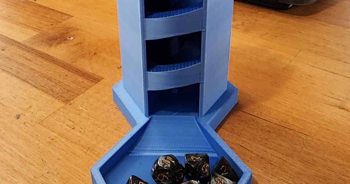 Simple Micro Dice Tower by Extruded Ideas | Download free STL model ...