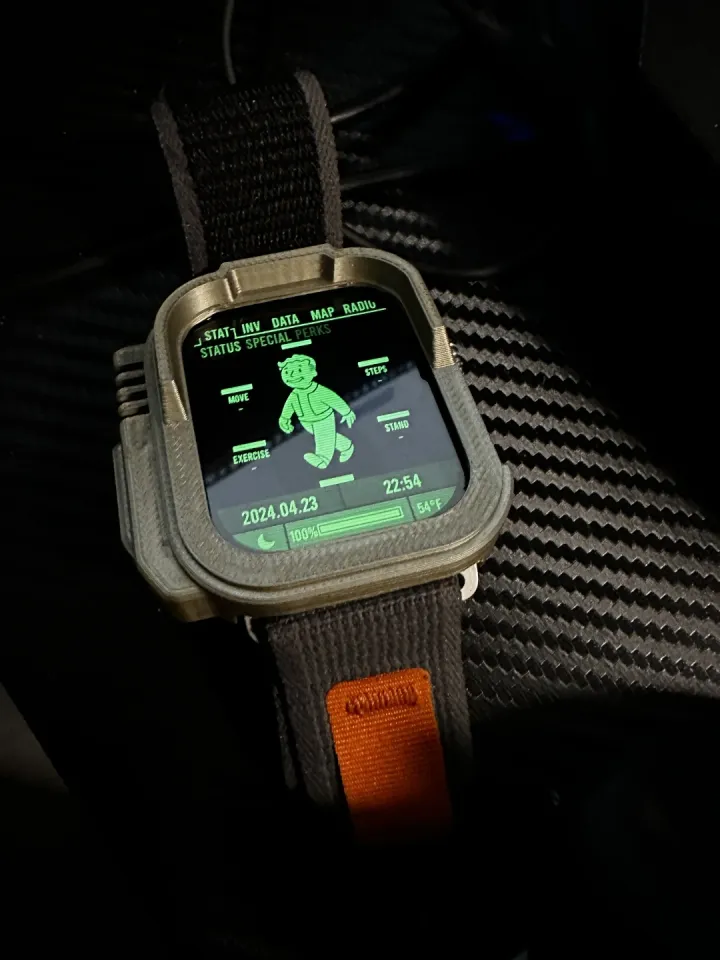 fallout pipboy style apple watch ultra case by kemono_works | Download ...