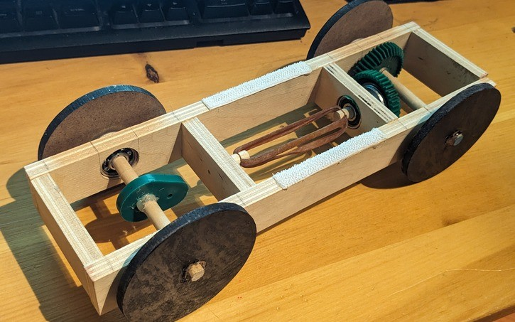 rubber band powered car by dala | Download free STL model | Printables.com