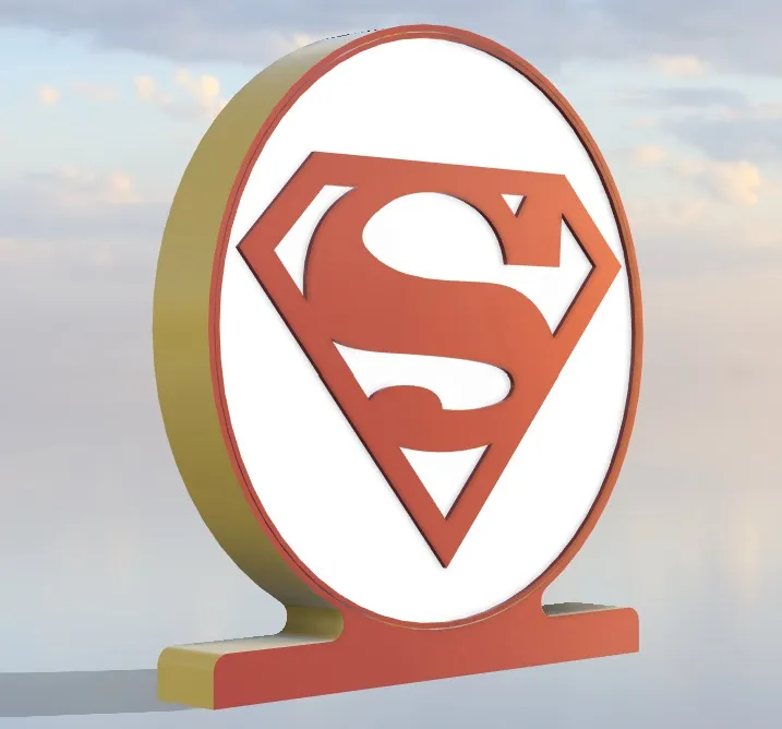 Light box SUPERMAN by AS3D | Download free STL model | Printables.com