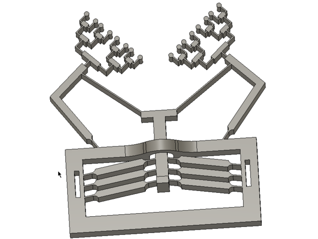 Bistable Compliant Robot Gripper (Fractal Fingers) by FabianVeile | Download free STL model ...