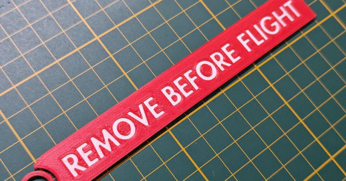 Double-Sided Remove Before Flight Tag by aFranz | Download free STL ...