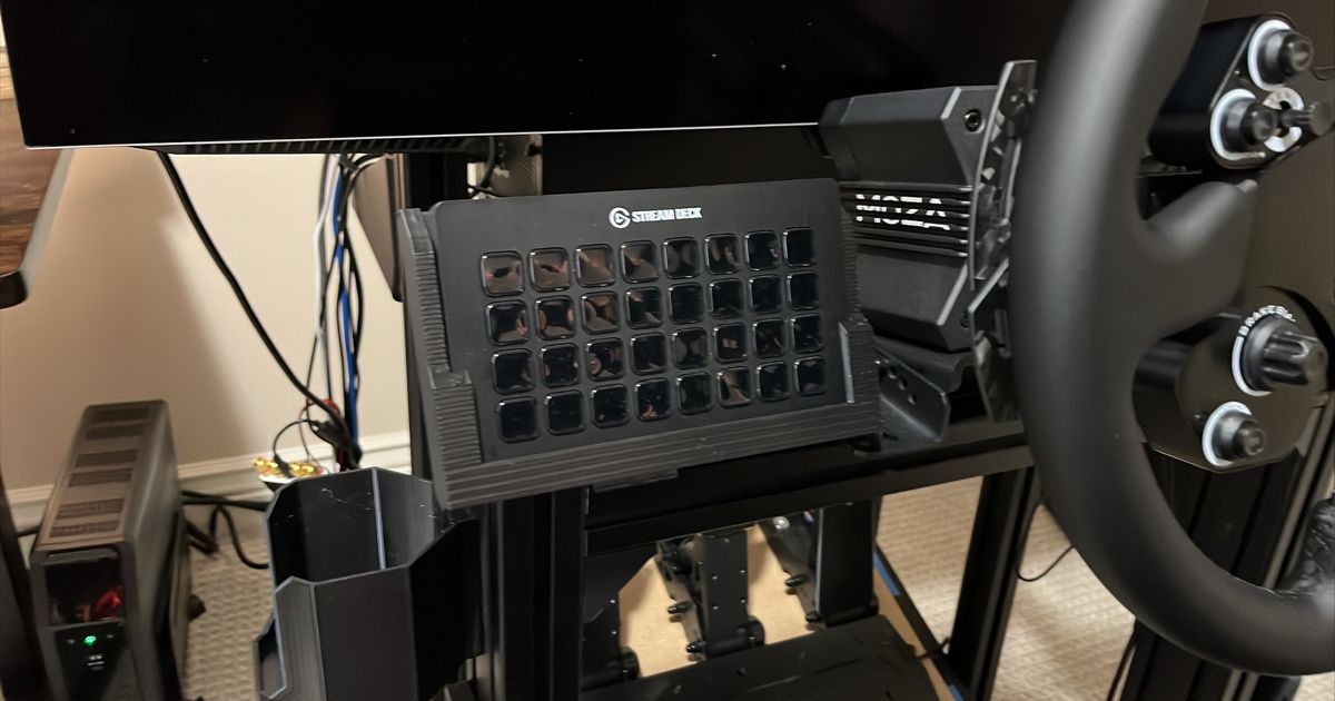 StreamDeck XL 8040 SimRig Mount by CrosswindJones | Download free STL ...