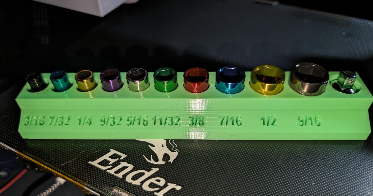 Harbor Freight 1/4" socket set SAE Holder by Kip | Download free STL ...