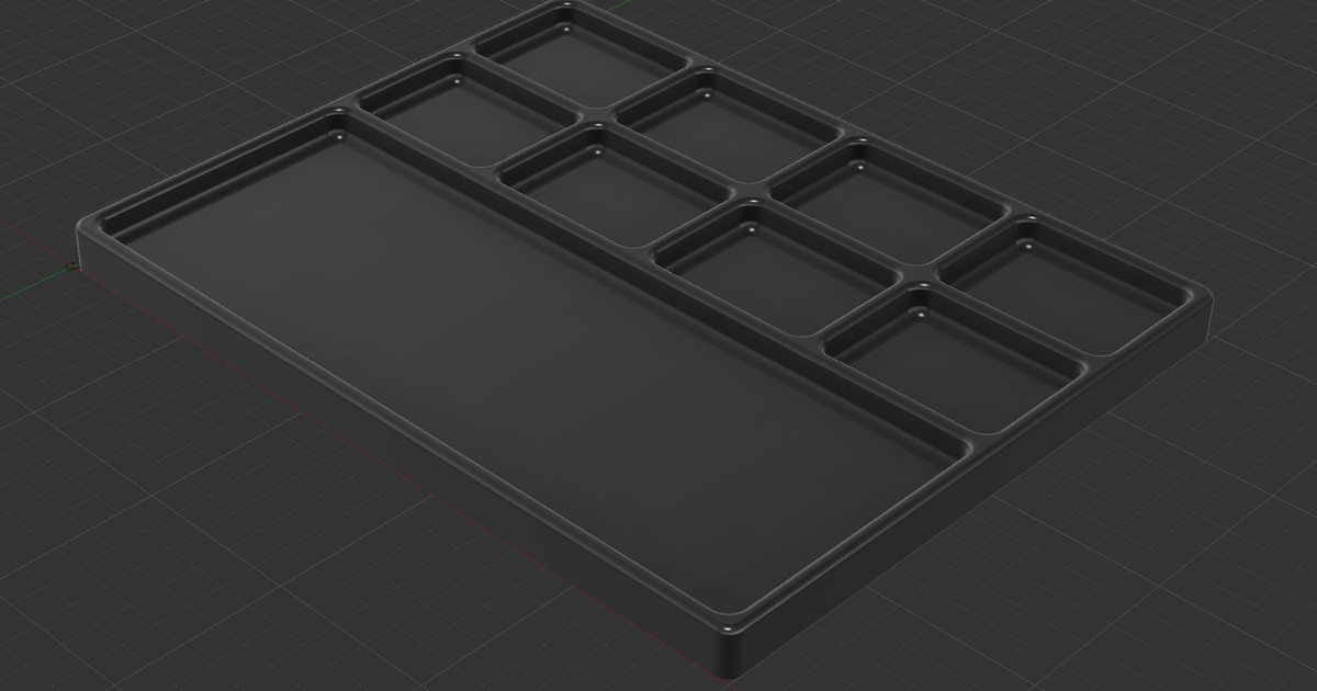 250mm x 200mm x 15mm (WxDxH) Parts Tray 3 by Thunderhead | Download ...