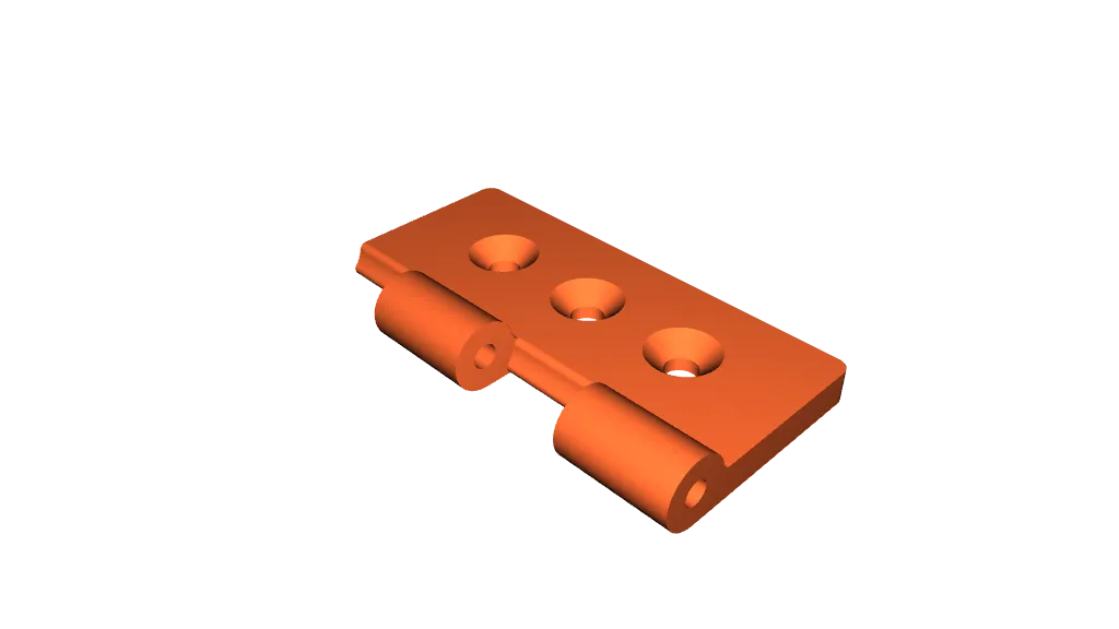 Heavy duty hinge with 3mmx65mm nail by jattie | Download free STL model ...