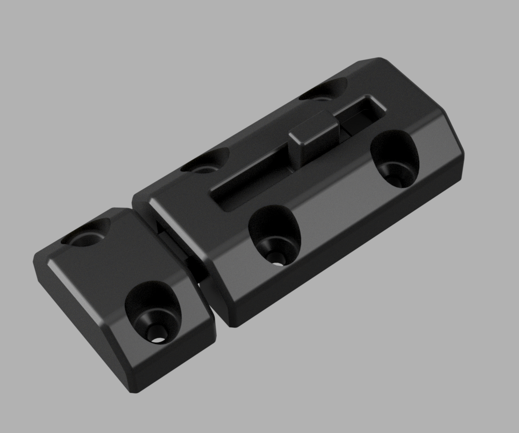 Simple Sliding Bolt Latch by NexGen-3D-Printing | Download free STL ...
