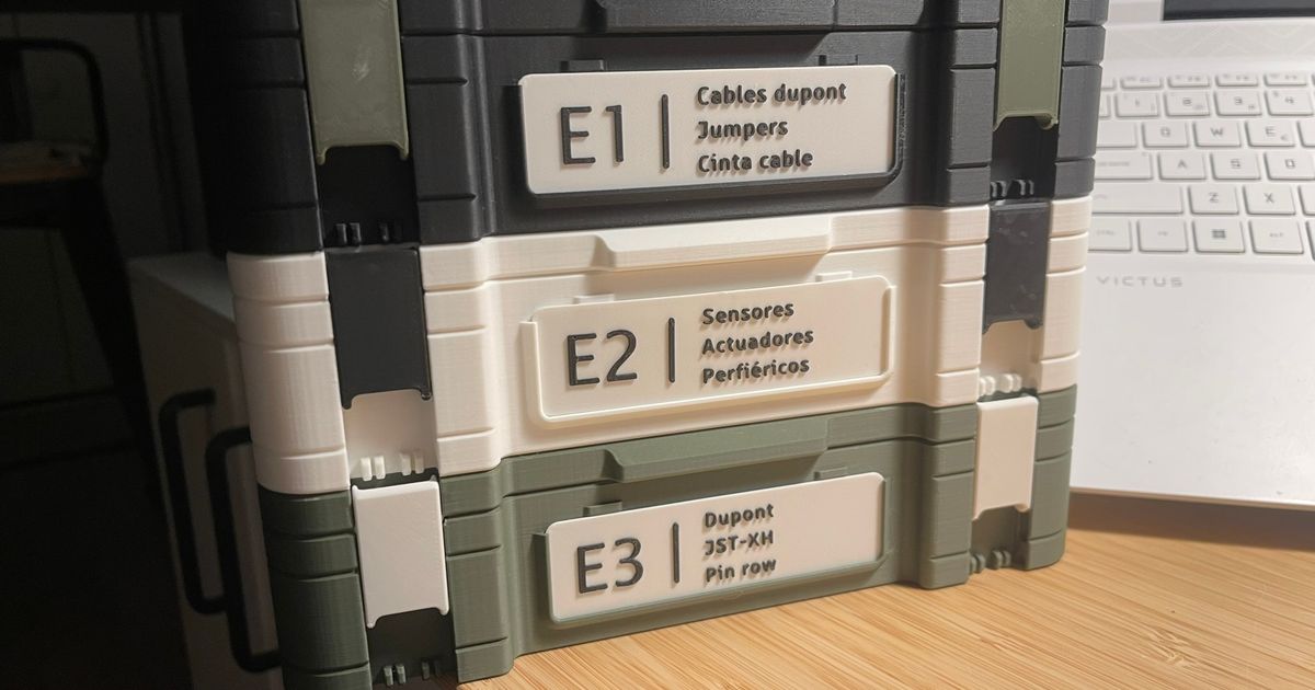 Gridfinity Storage Box Label (configurable) - Remix for Fusion360 by ...