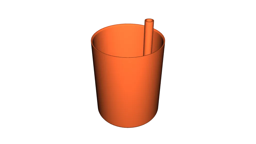 cup with straw by rollo | Download free STL model | Printables.com