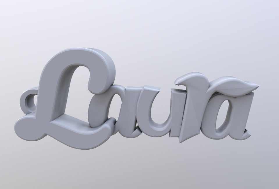 Laura keychain by David Doc | Download free STL model | Printables.com