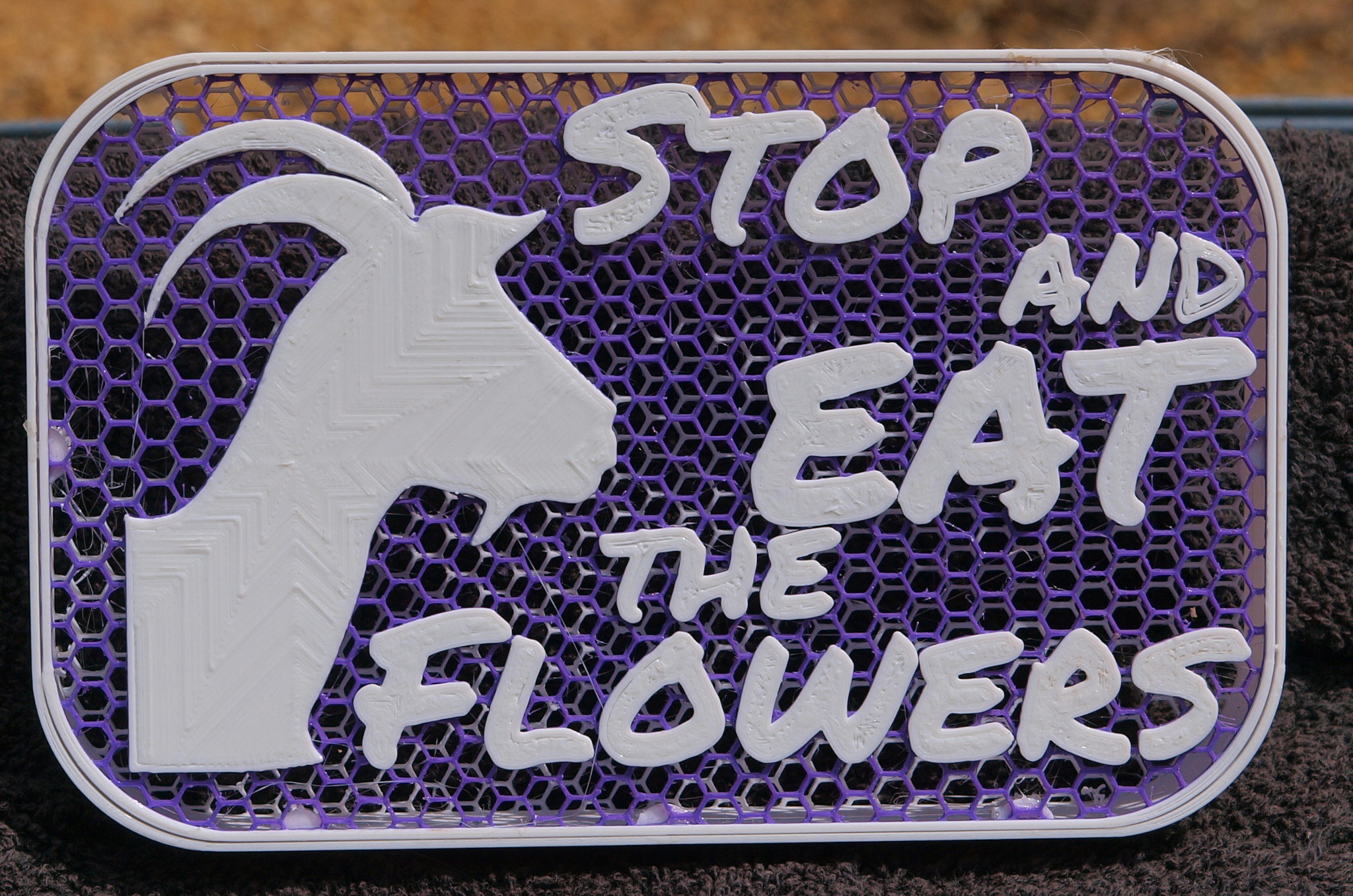Stop and Eat the Flowers sign by h2odragon | Download free STL model ...