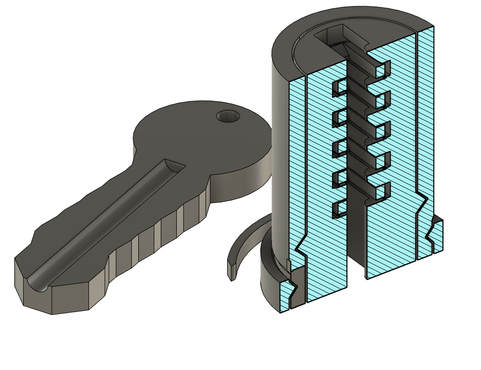 Lock & Key - Print in Place Locking Pack 1 por Daigle's Dynamic Designs ...