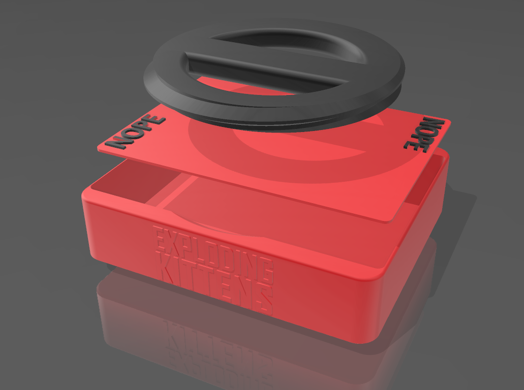 Exploding Kittens 'Nope Card' storage box by Max Delissen | Download ...