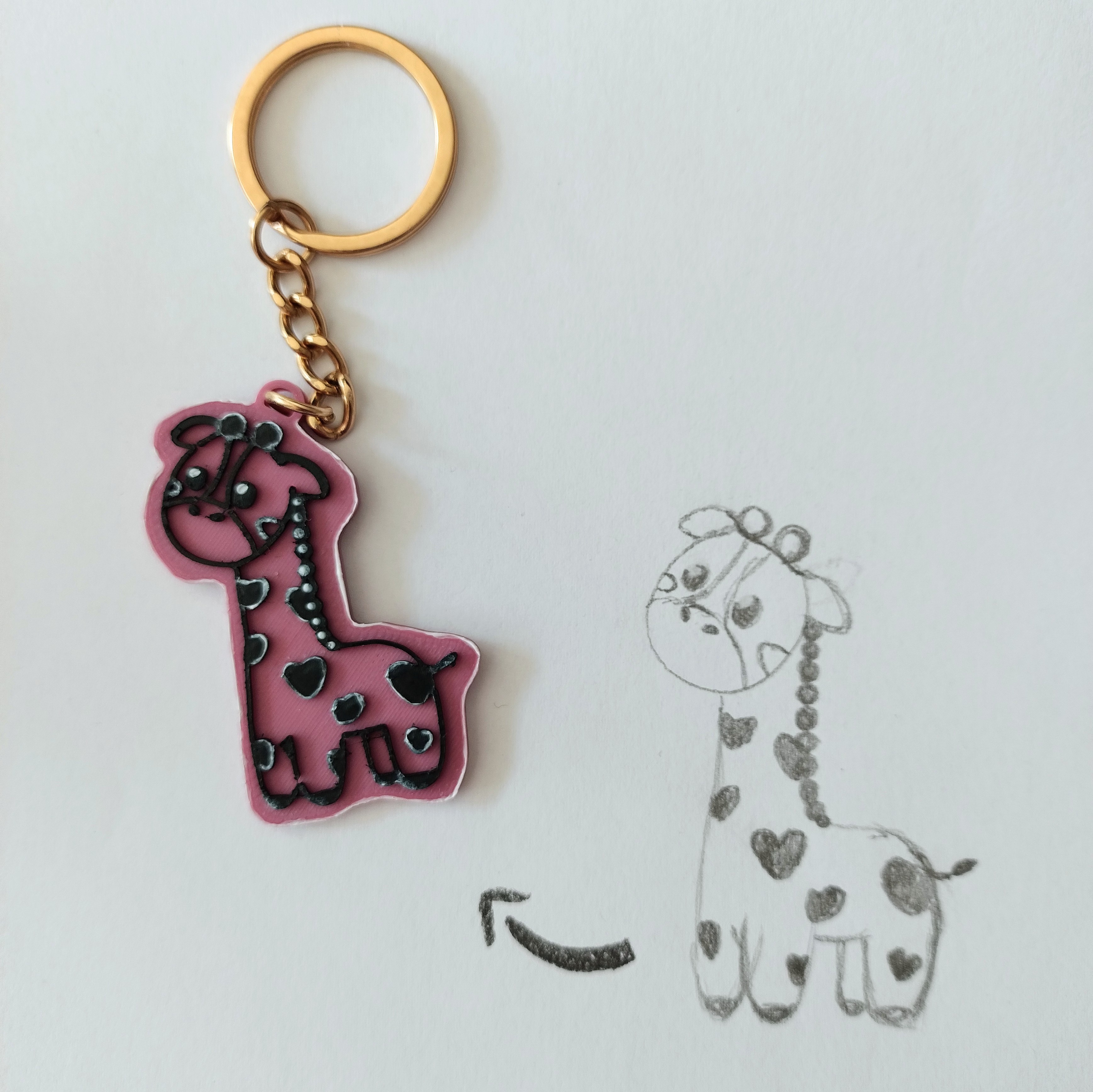 Giraffe Keychain cute baby giraffe keyring by pantevi _ | Download free ...