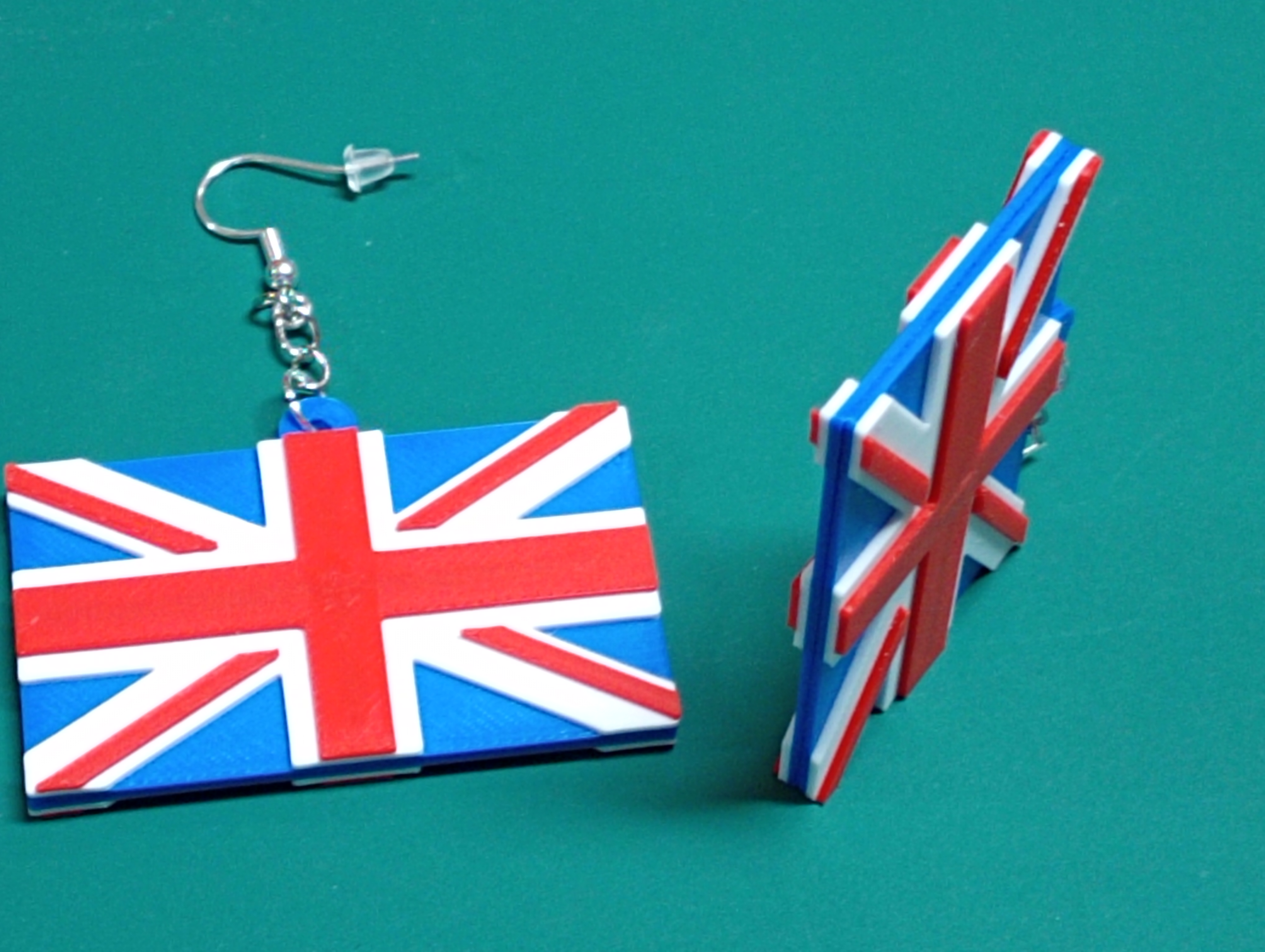 Earrings British Flag by Martin Šlefr | Download free STL model ...