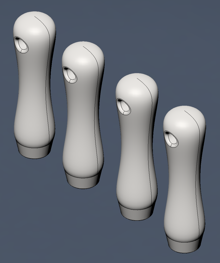 File Handle 100mm with various hole sizes by jattie | Download free STL ...