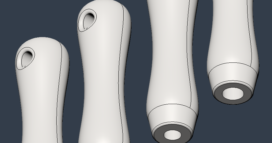 File Handle 100mm with various hole sizes by jattie | Download free STL ...