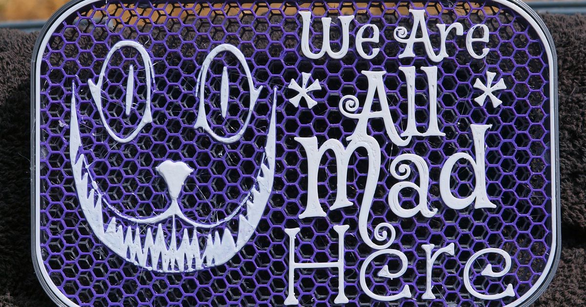 We Are All Mad Here sign by h2odragon | Download free STL model ...