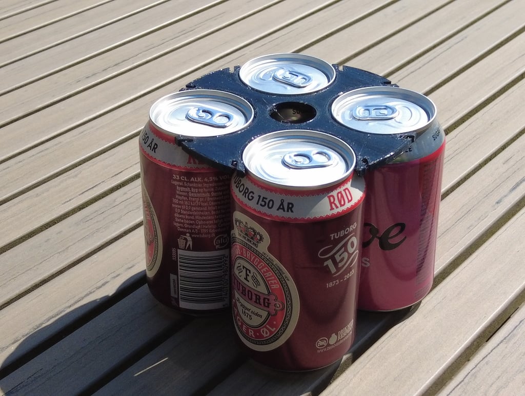 Can holder for 4 or 6 cans. by Tupsy | Download free STL model ...
