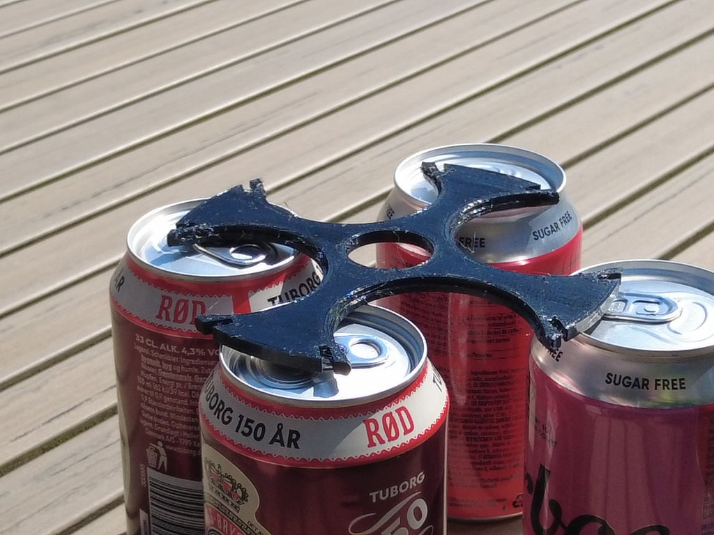 Can holder for 4 or 6 cans. by Tupsy | Download free STL model ...