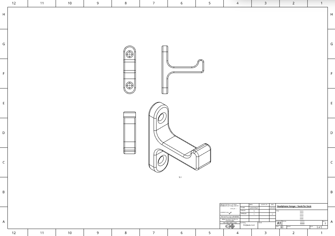 Headphone Holder by Morgan Conley | Download free STL model ...