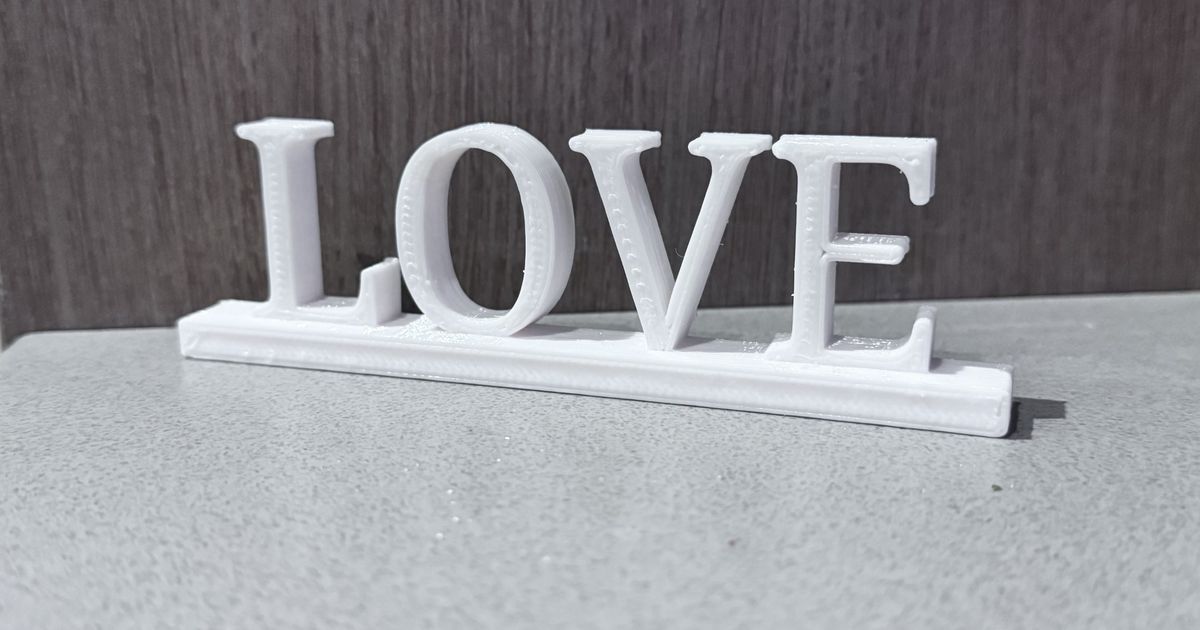 "Love" Home Decor Sign by Anthony Risk | Download free STL model ...
