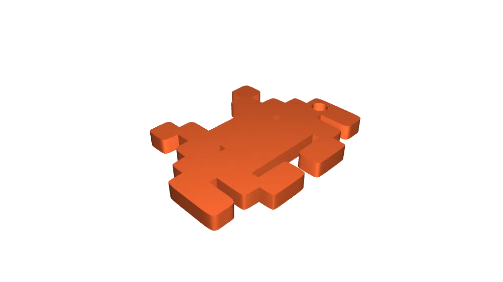 space invaders keychain by johnny Little | Download free STL model ...