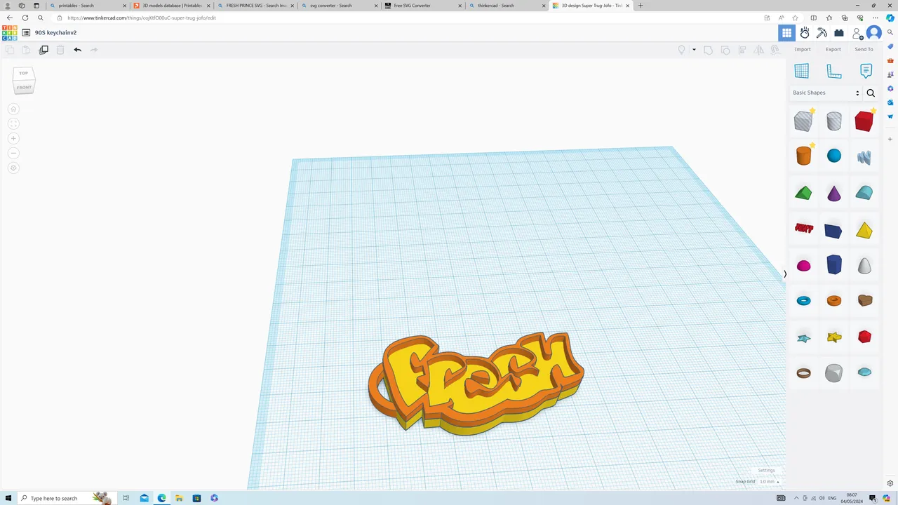 Fresh prince keychain by johnny Little | Download free STL model ...