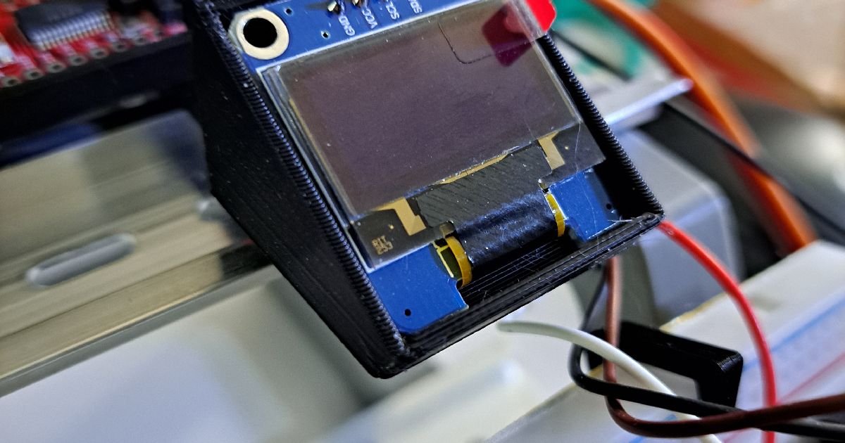0.96 SSD1306 OLED holder by Paul Corbett | Download free STL model ...