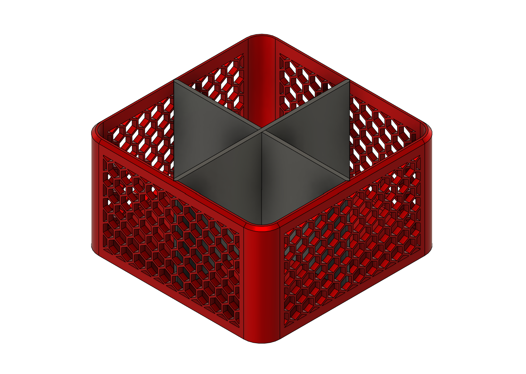 Hexagonal organizer with two separators by Sioniraj | Download free STL ...