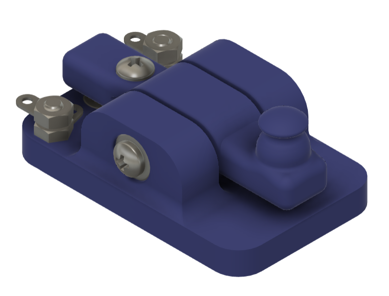 mini-SK: A tiny Morse Straight Key with ZZ bearings and MAGNET return ...