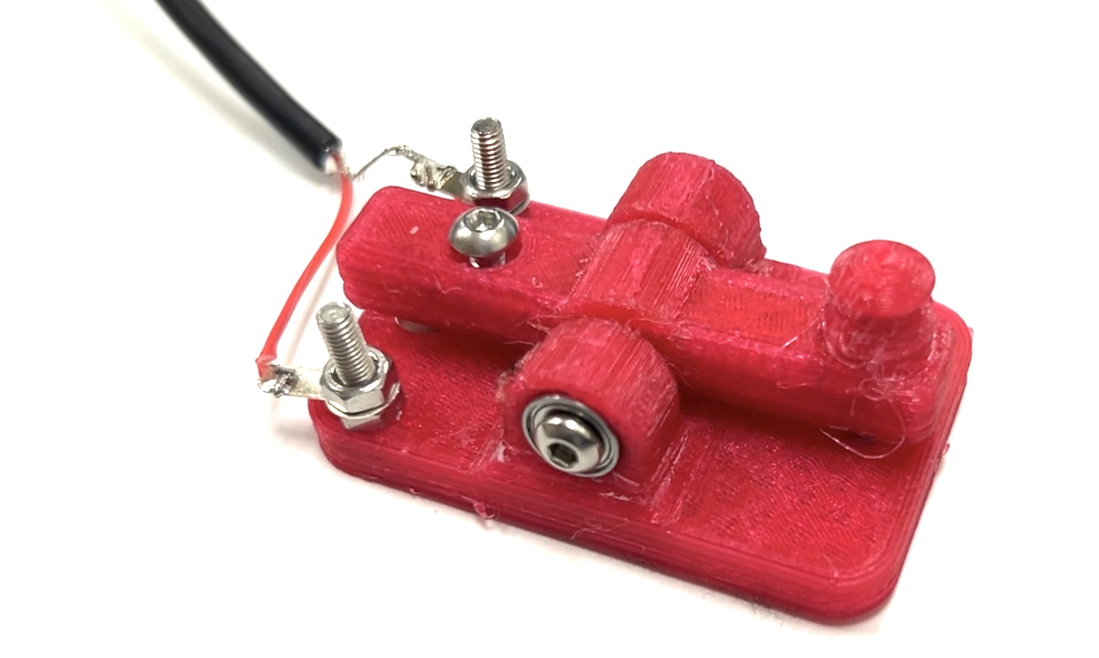 mini-SK: A tiny Morse Straight Key with ZZ bearings and MAGNET return ...