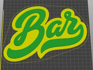 Dual Color BAR Wall Art by 34BLT | Download free STL model | Printables.com