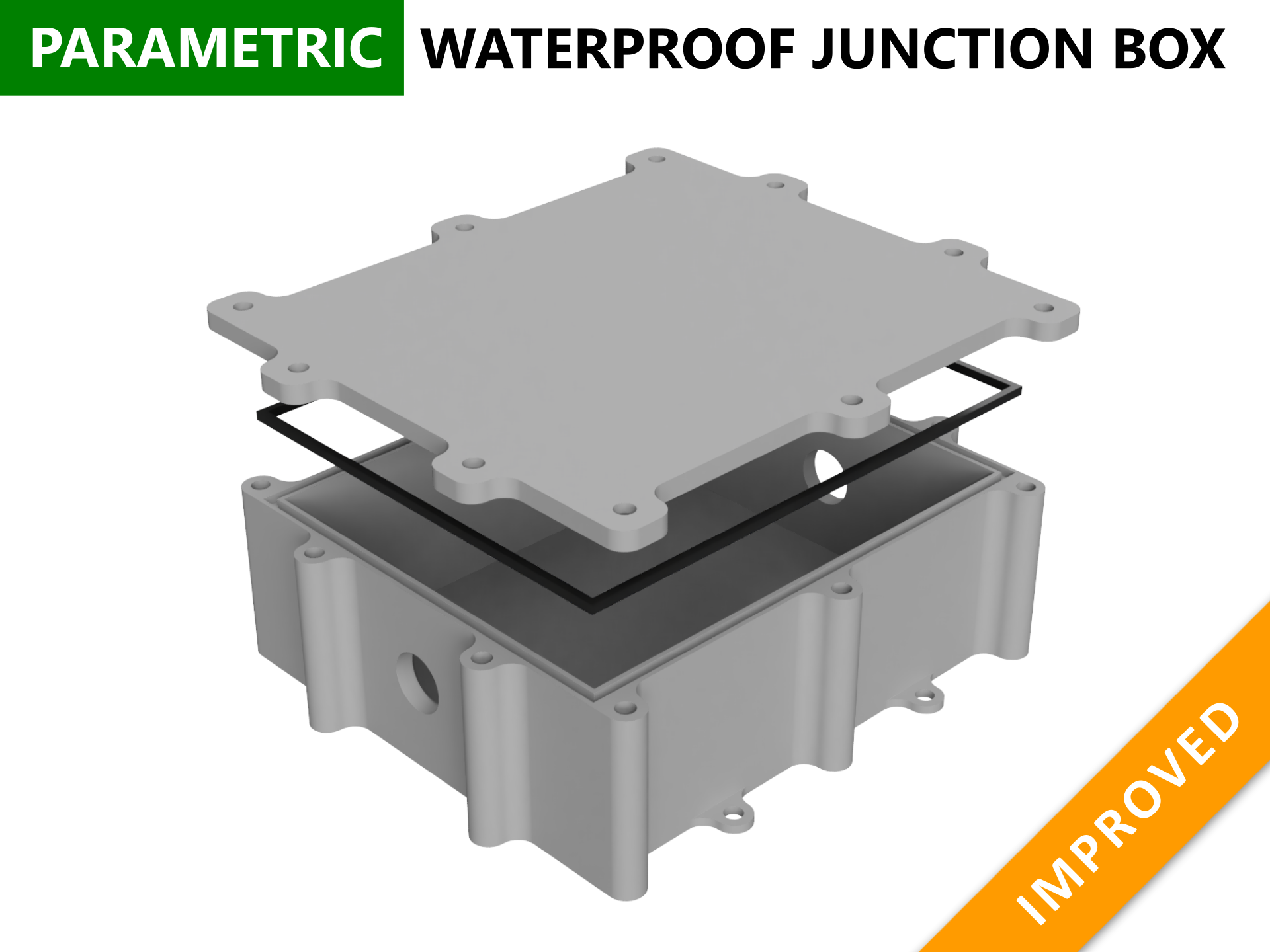 Waterproof Junction Box v2 by 🏆 SnaKKo | Download free STL model | Printables.com