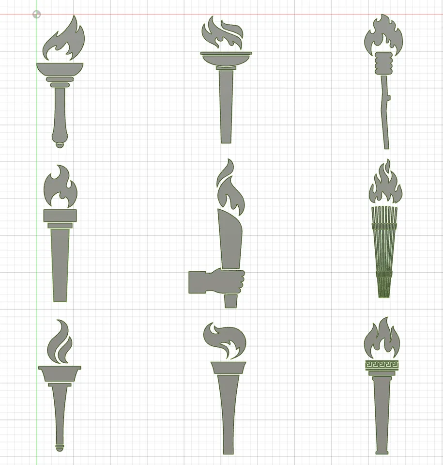 Torches Wall Art by 34BLT | Download free STL model | Printables.com