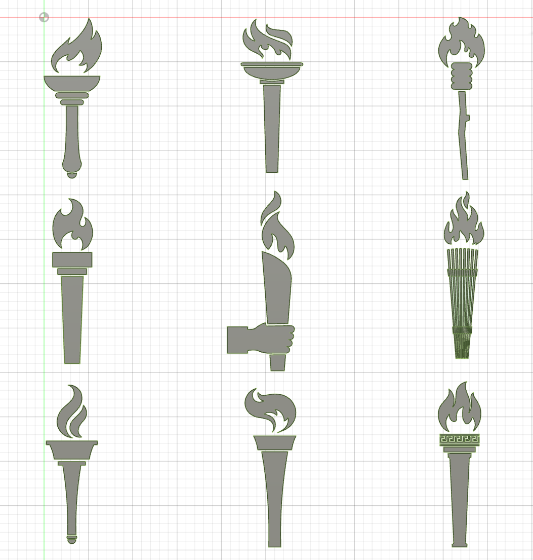 Torches Wall Art por 34BLT | Descargar modelo STL gratuito | Printables.com