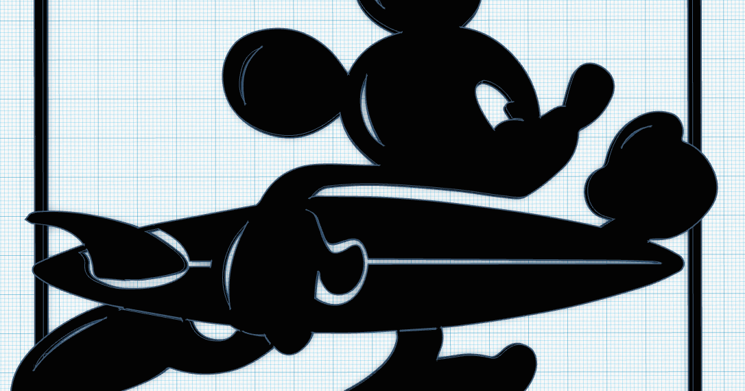 Cadre Mickey Surfer by GC 3D | Download free STL model | Printables.com