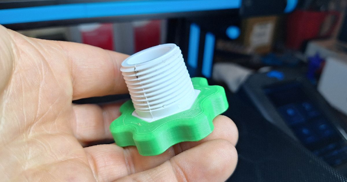 Handle/Knob for pvc fitting by Dorkvader97 | Download free STL model ...