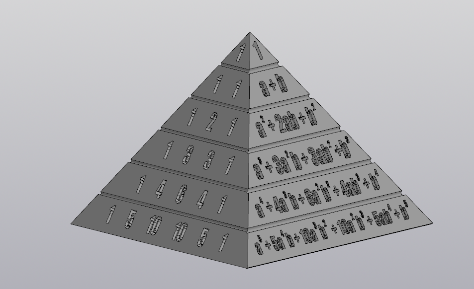 Pascal's triangle and Newton's binomial by Bibbosik | Download free STL ...