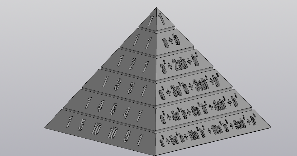 Pascal's triangle and Newton's binomial by Bibbosik | Download free STL ...
