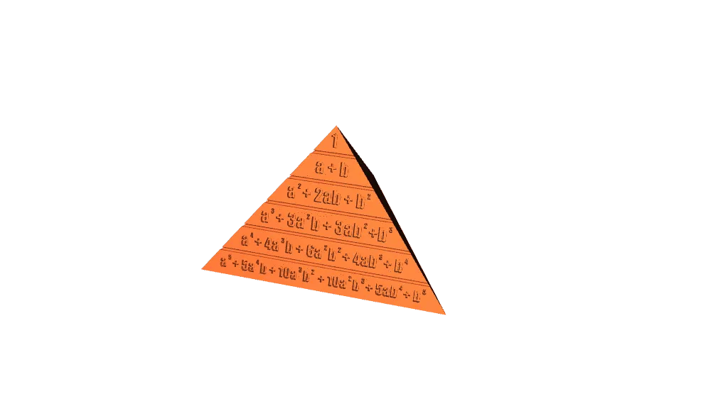 Pascal's triangle and Newton's binomial by Bibbosik | Download free STL ...
