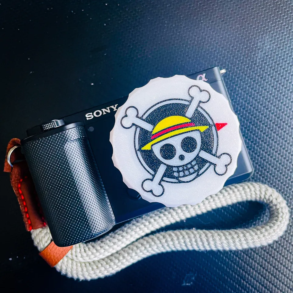 Sony Camera Body Cap and Rear Lens Cap with One Piece Strawhat logo by ...