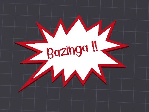 Bazinga Magnet Speech Bubble refrigeratormagnet by michele MM3D ...
