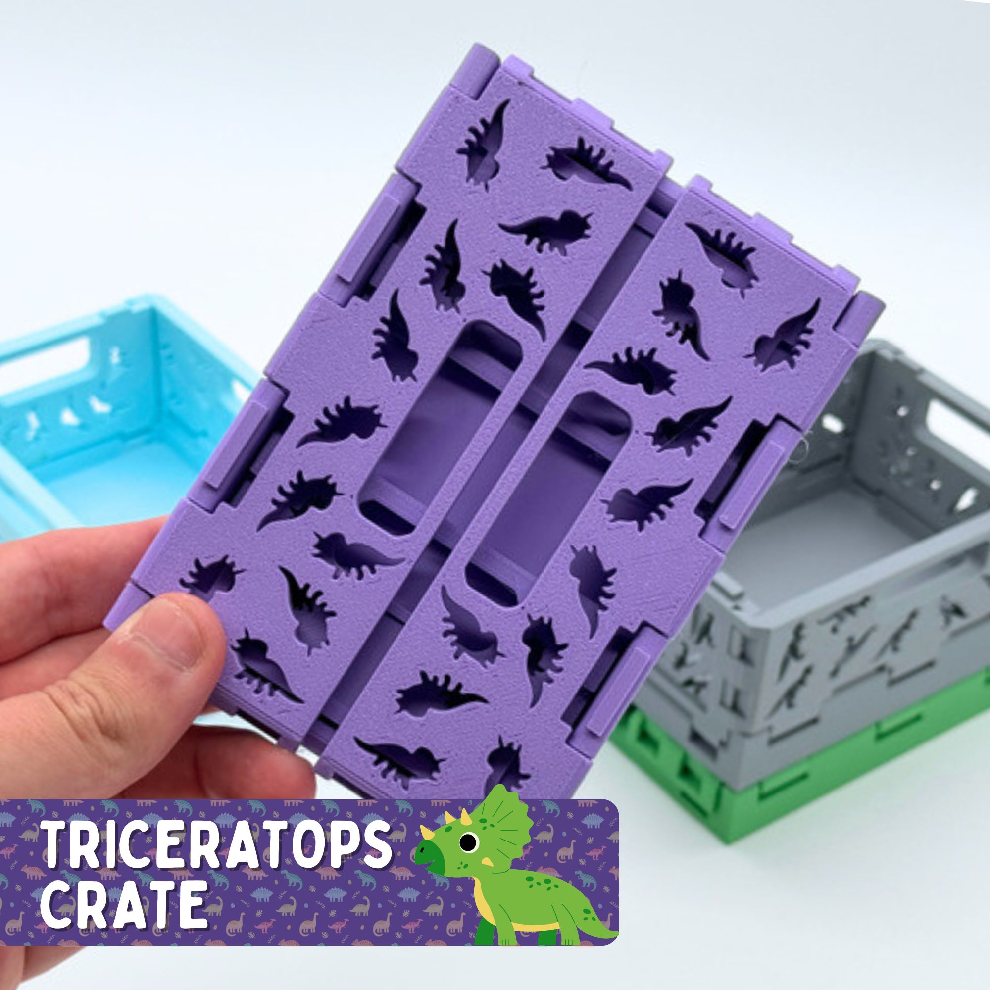 3D Printable Dino Crates (4 Different Variations) by Brandon Santana ...