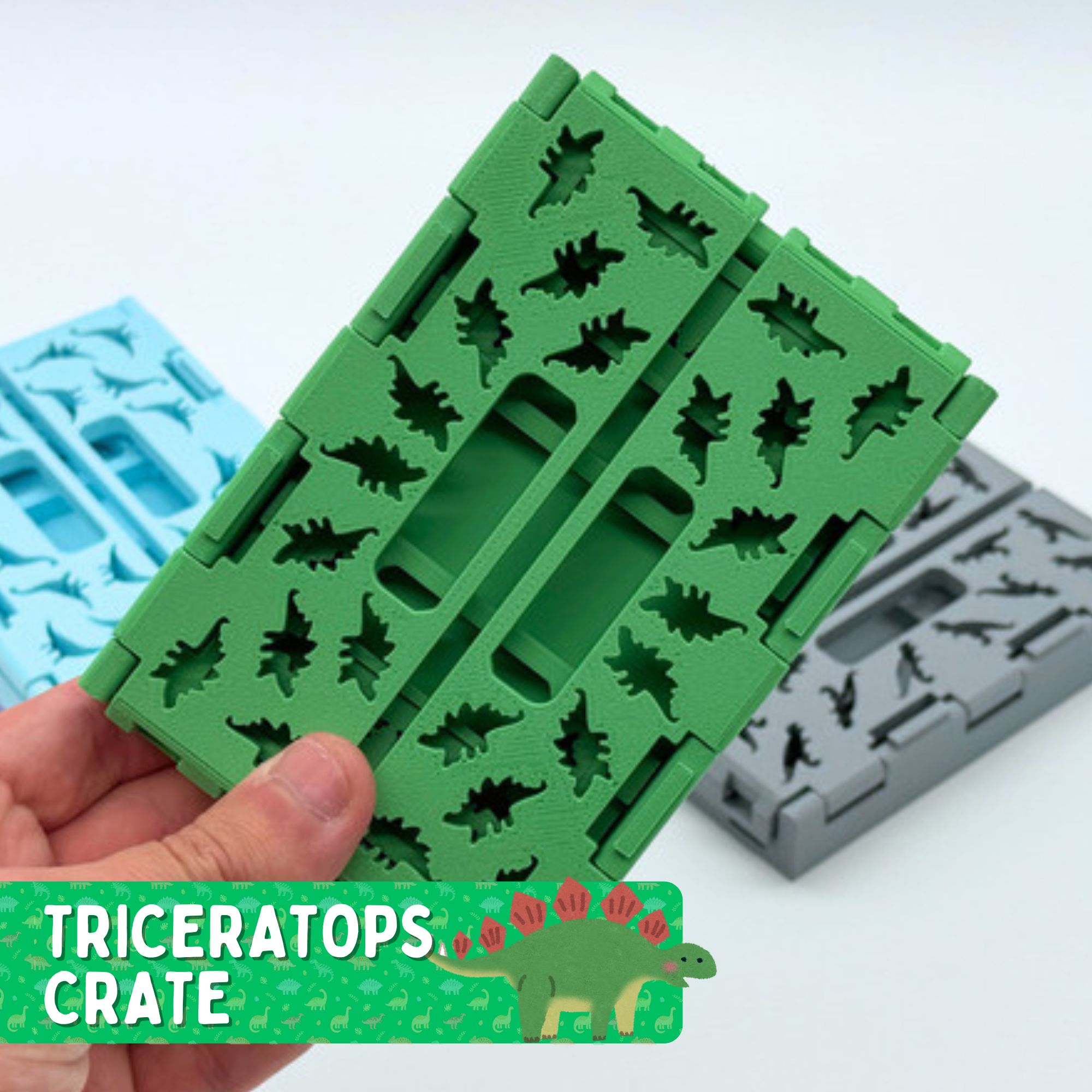 3D Printable Dino Crates (4 Different Variations) by Brandon Santana ...