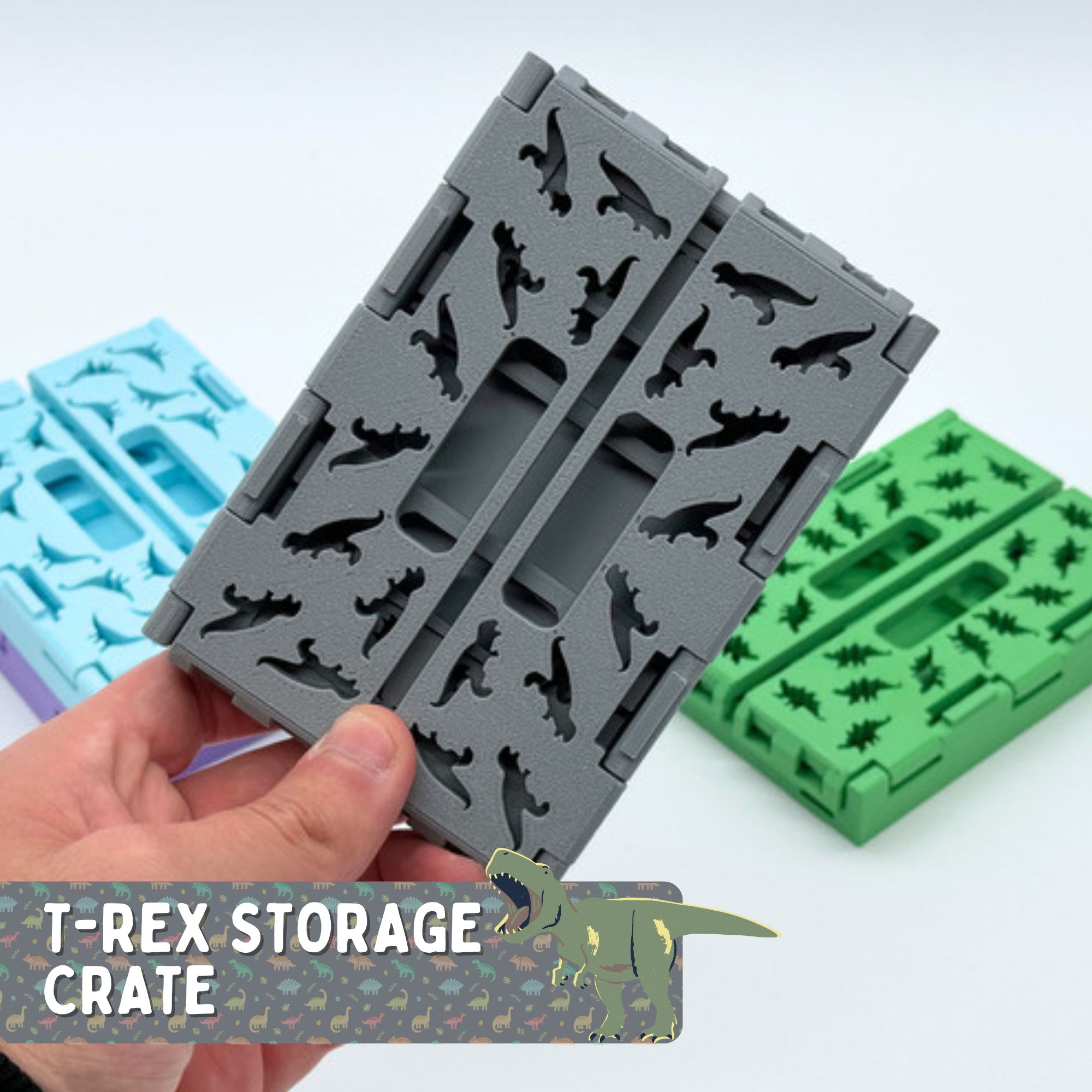 3D Printable Dino Crates (4 Different Variations) by Brandon Santana ...