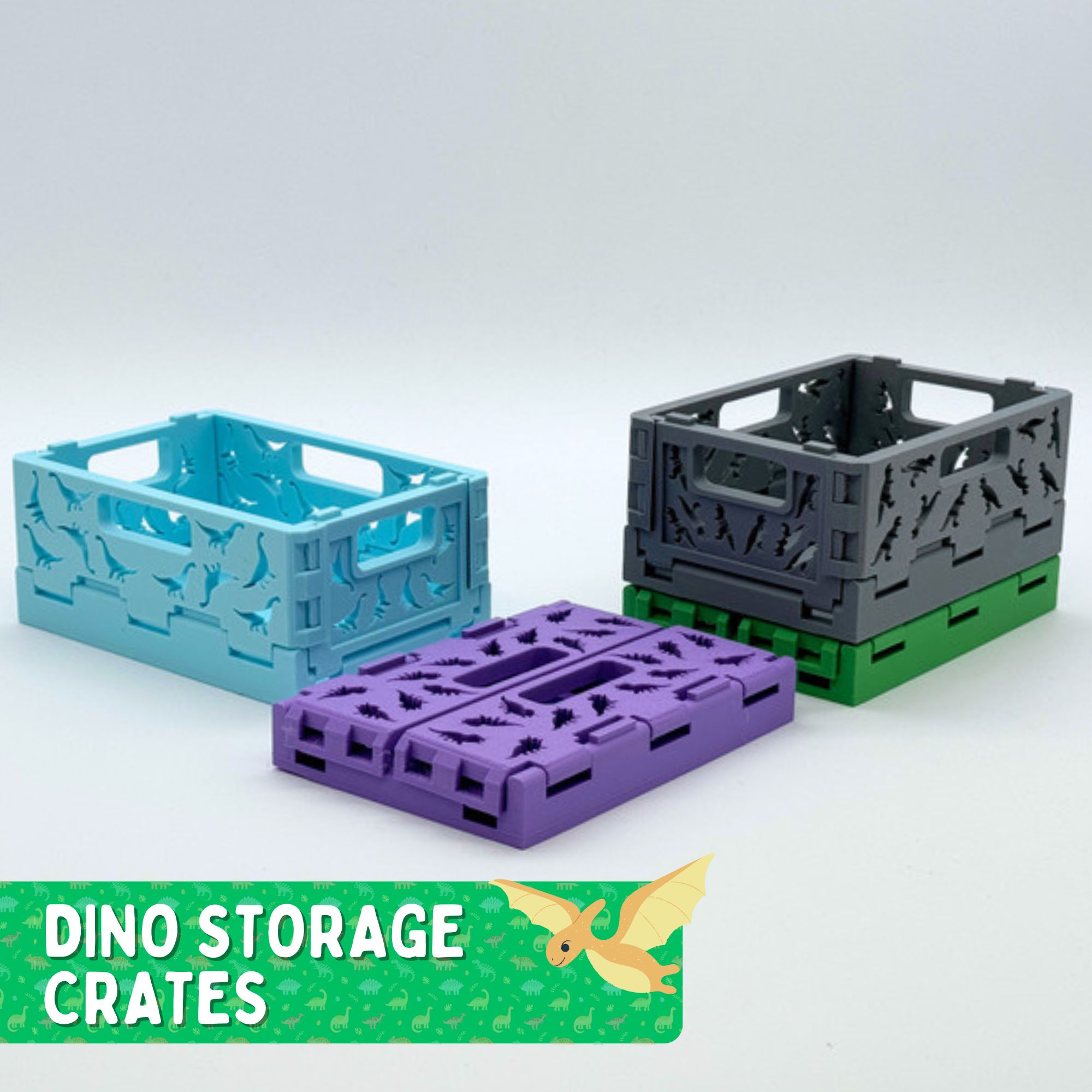 3D Printable Dino Crates (4 Different Variations) by Brandon Santana ...